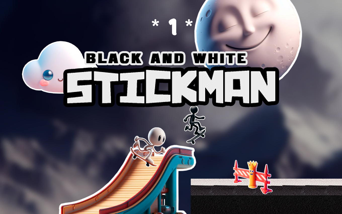 Black and White Stickman 🕹️ Spela gratis på Play123